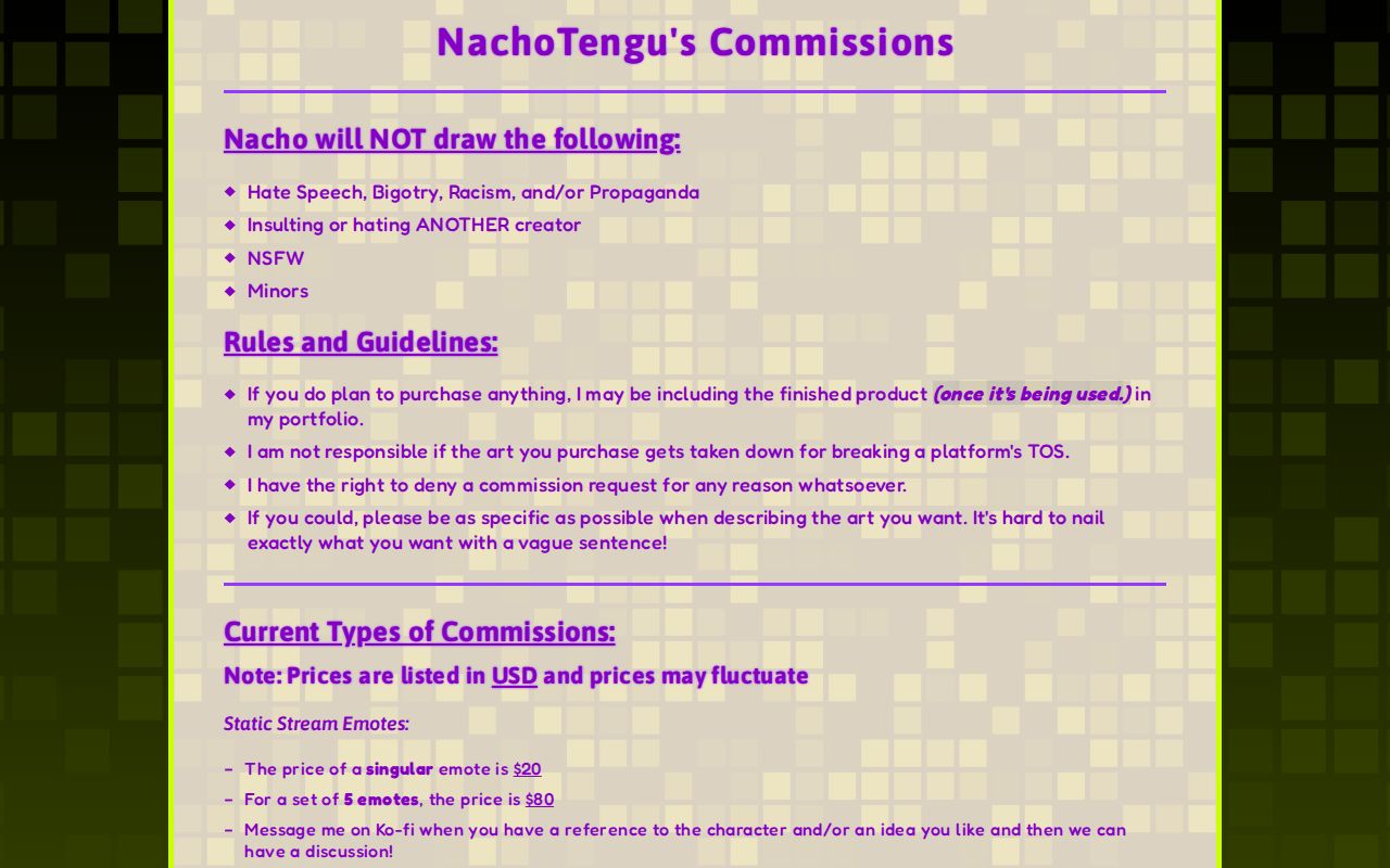 NachoTengu's Commissions